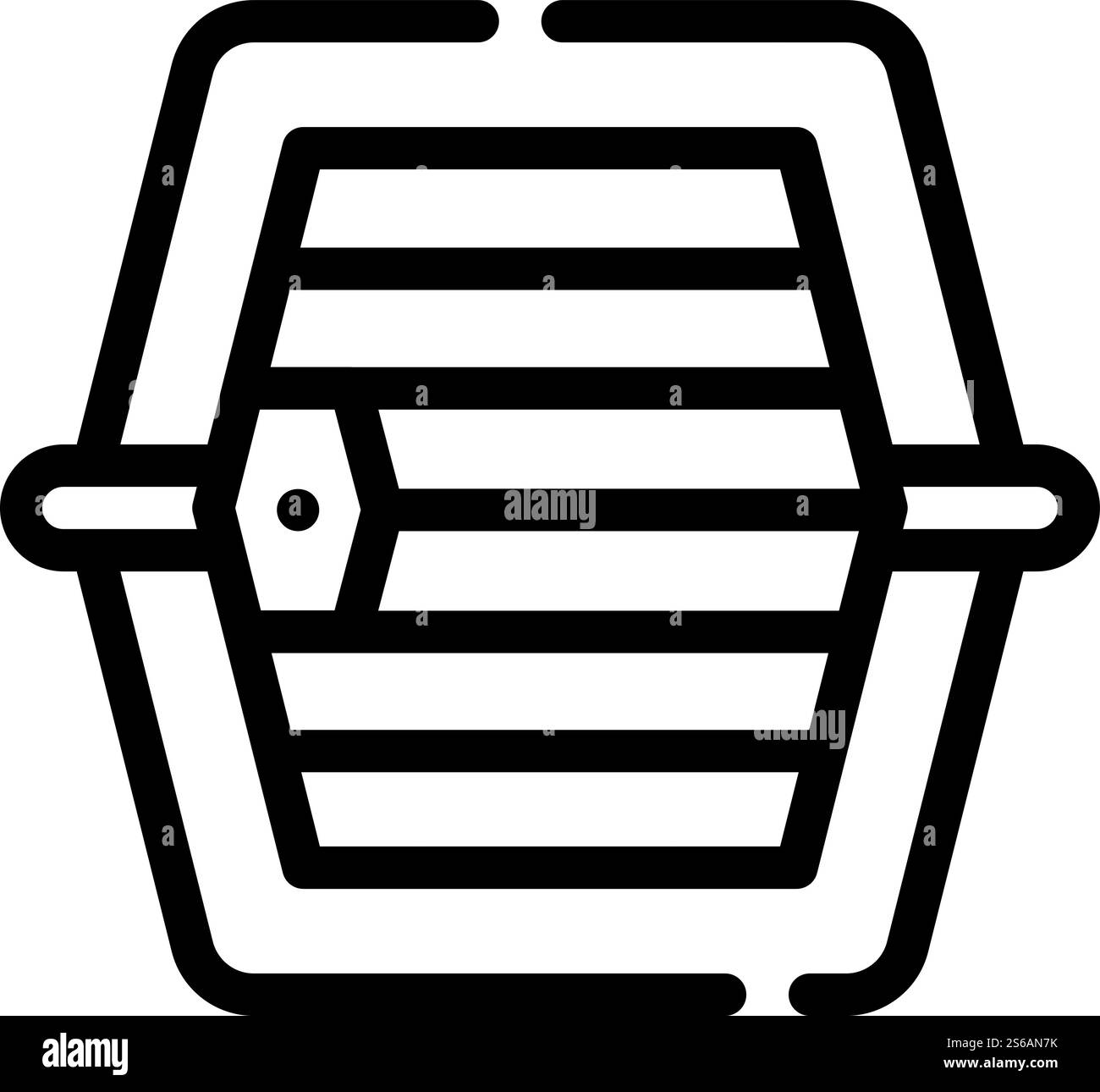 dog carriage cage line icon vector. dog carriage cage sign. isolated ...