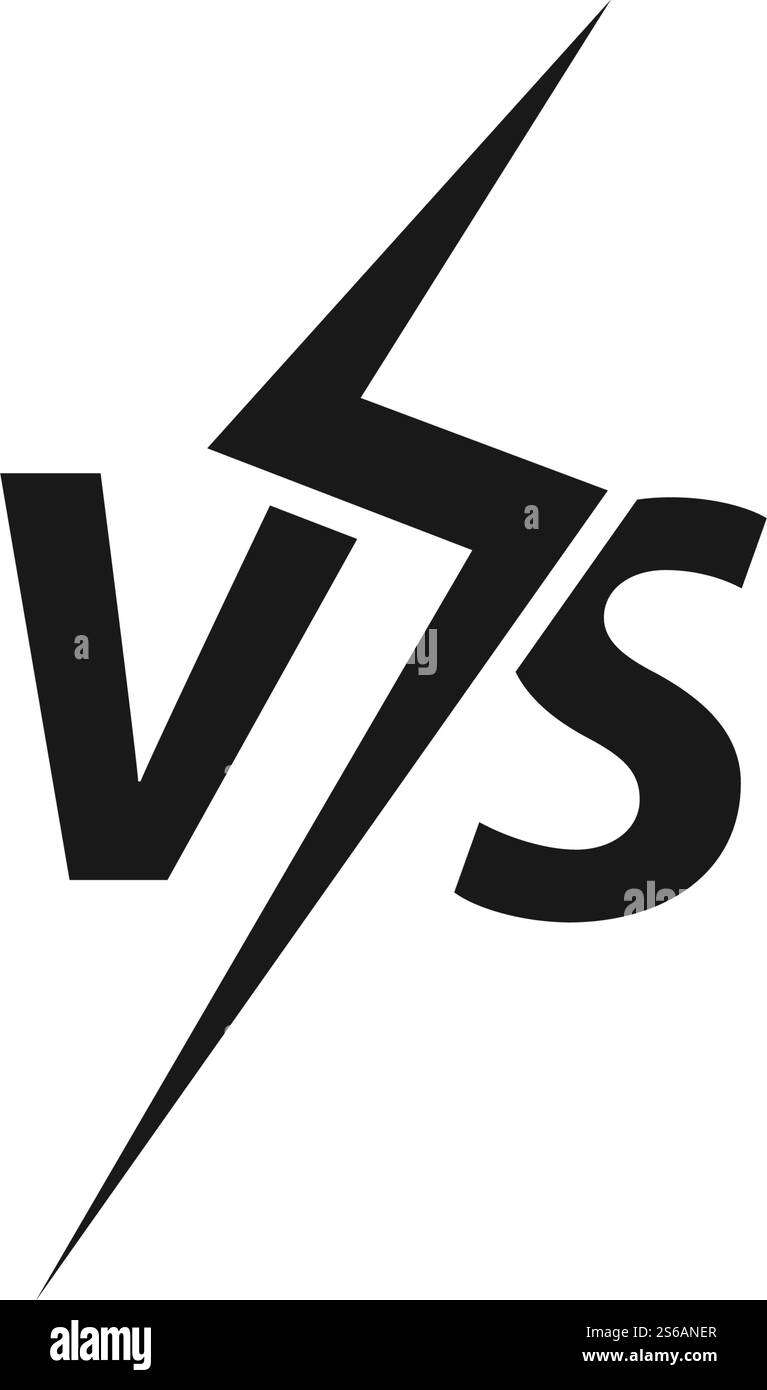 Versus letters vs battle Cut Out Stock Images & Pictures - Alamy