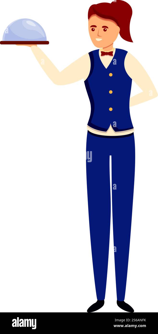 Butler tray icon. Cartoon of butler tray vector icon for web design ...