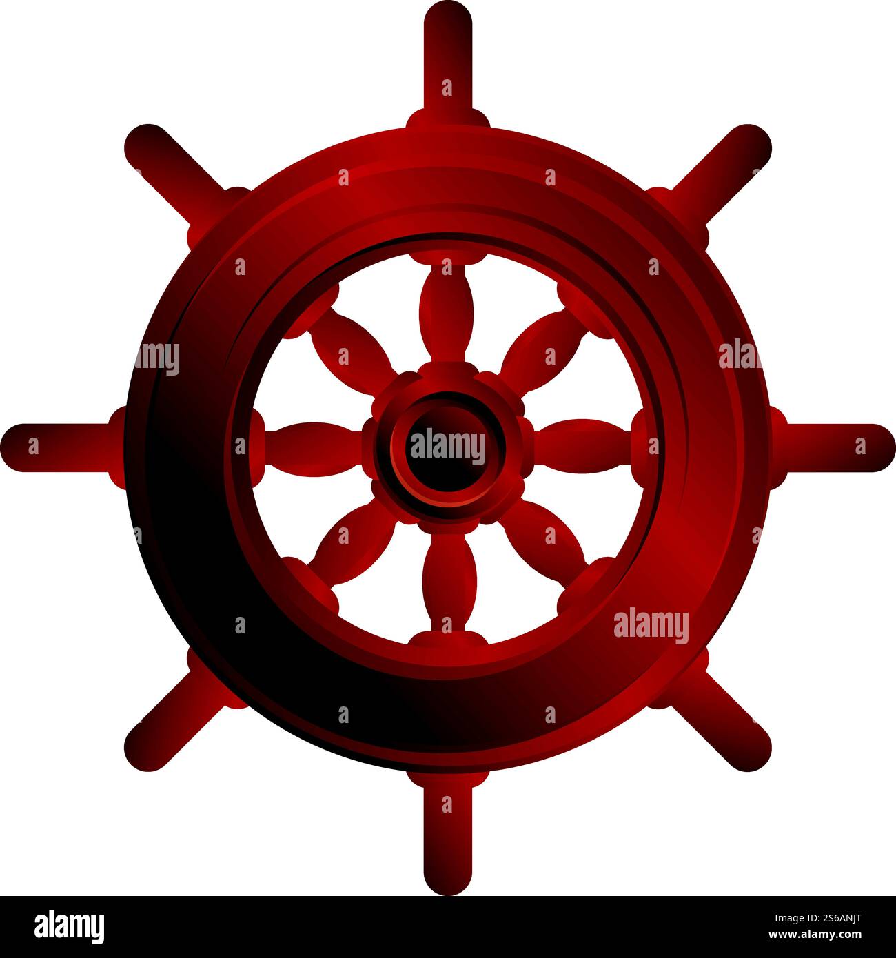 Wood ship wheel icon. Cartoon of wood ship wheel vector icon for web ...