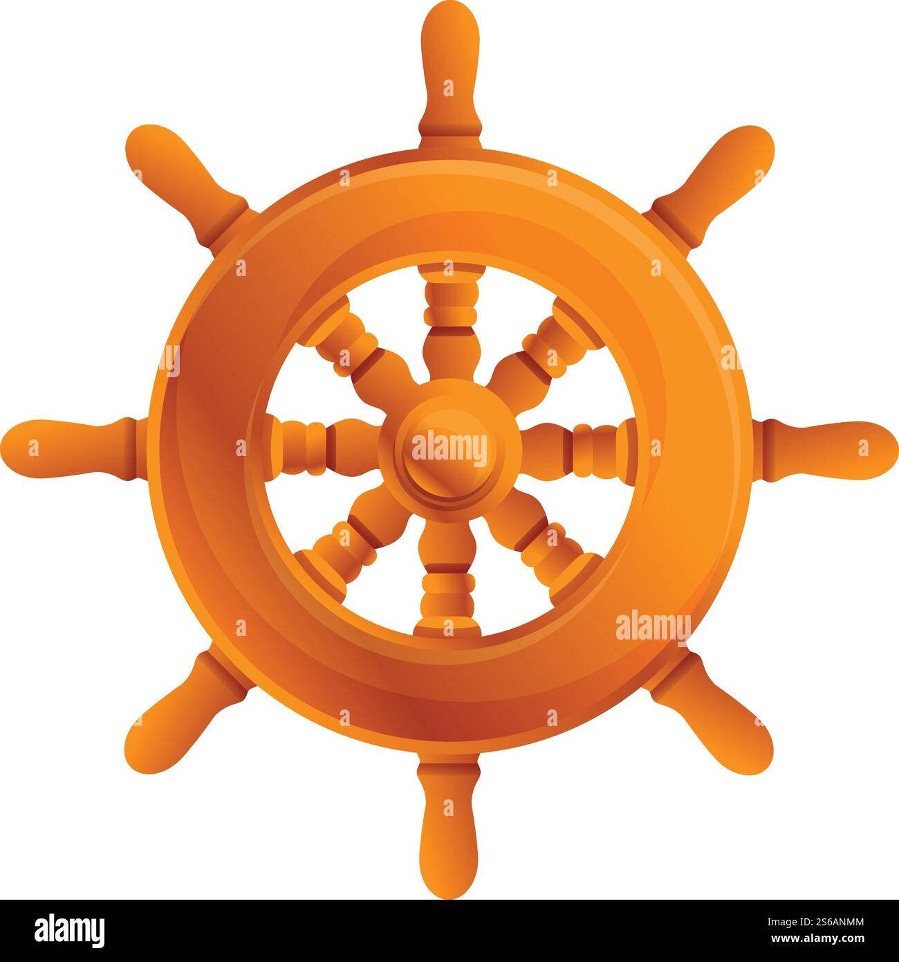 Ship wheel icon. Cartoon of ship wheel vector icon for web design ...
