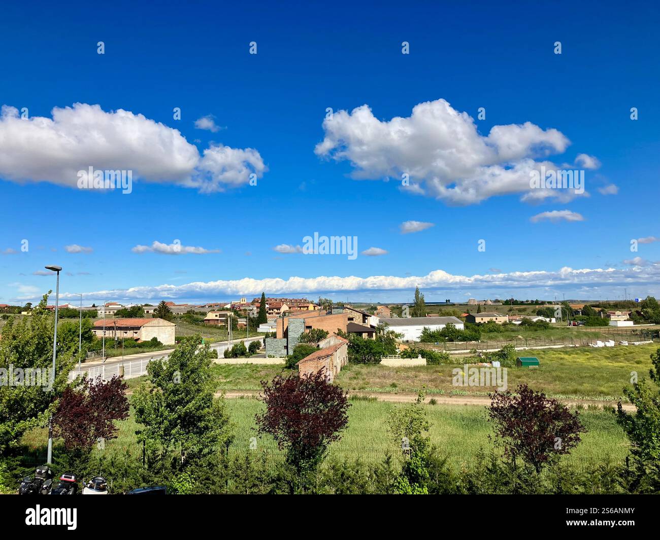 Small Spanish Town from a Distance on the Camino Francés, Camino De ...