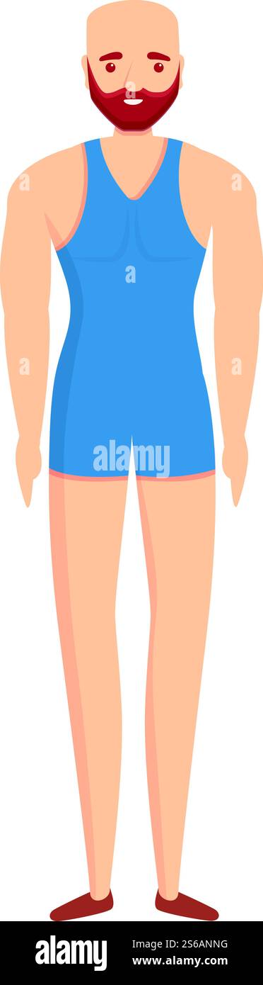 Greco-roman wrestling bald man icon. Cartoon of greco-roman wrestling ...