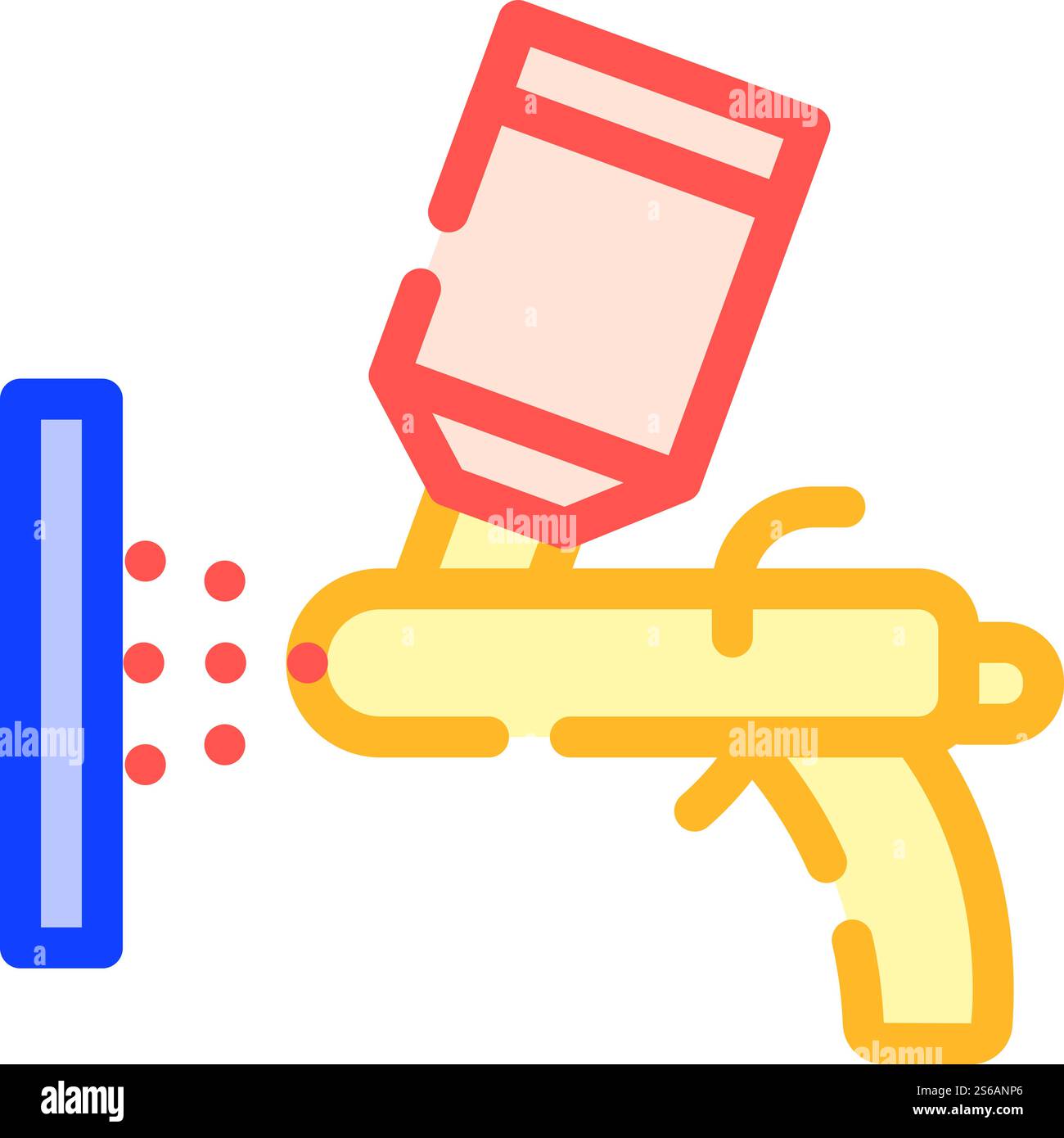 powder coating color icon vector. powder coating sign. isolated symbol ...