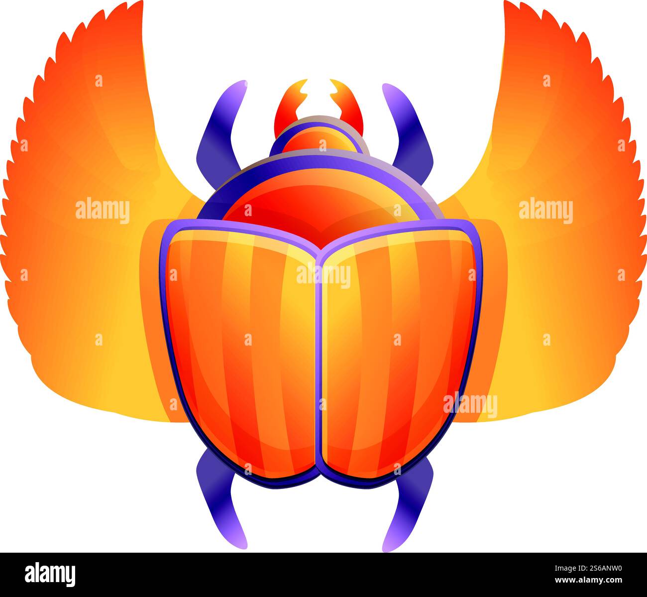 Egyptian scarab beetle icon. Cartoon of Egyptian scarab beetle vector ...