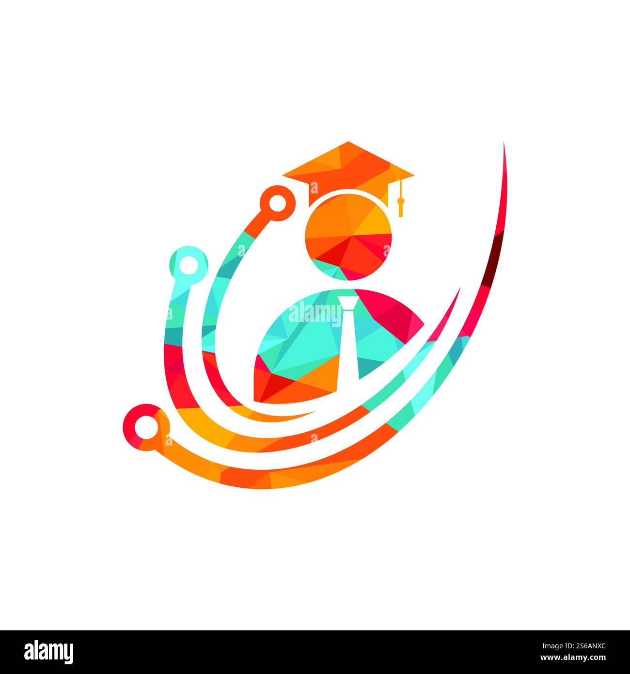 Education tech vector logo design. Digital school logo concept Stock ...