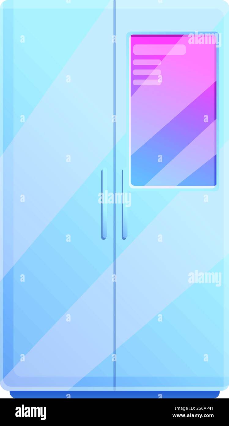 Smart fridge icon. Cartoon of smart fridge vector icon for web design ...