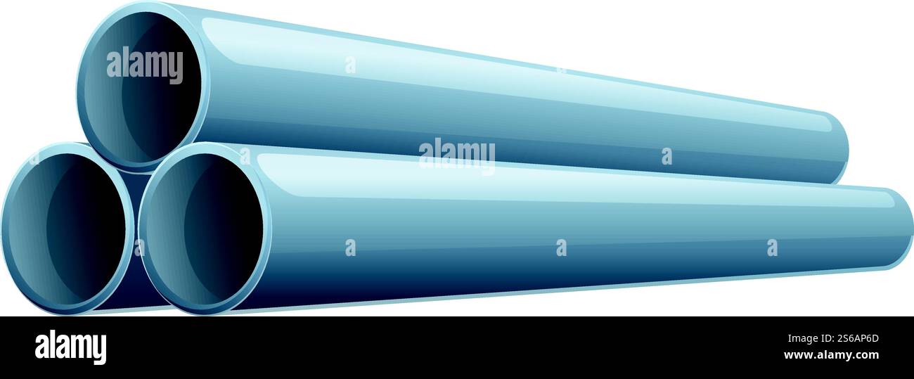 Metallurgy pipes icon. Cartoon of metallurgy pipes vector icon for web ...