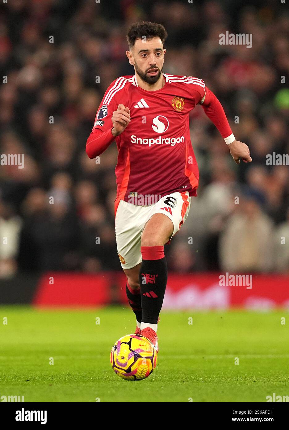 Manchester United's Bruno Fernandes in action during the Premier League ...