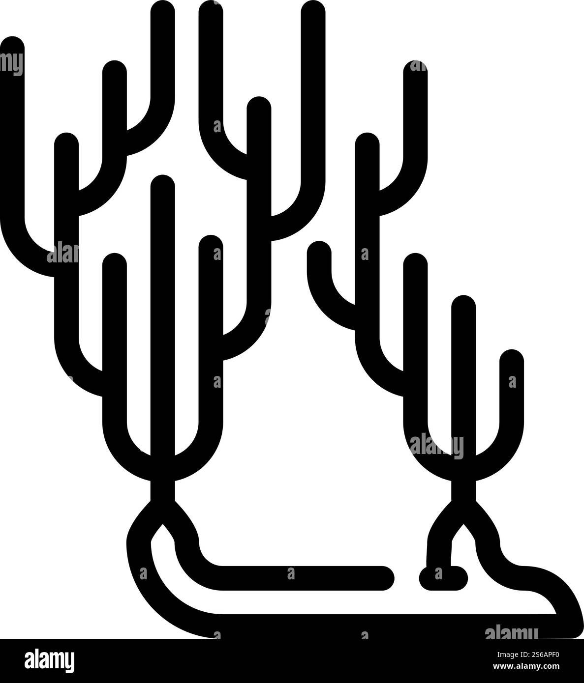 Ocean coral branch line Stock Vector Images - Alamy