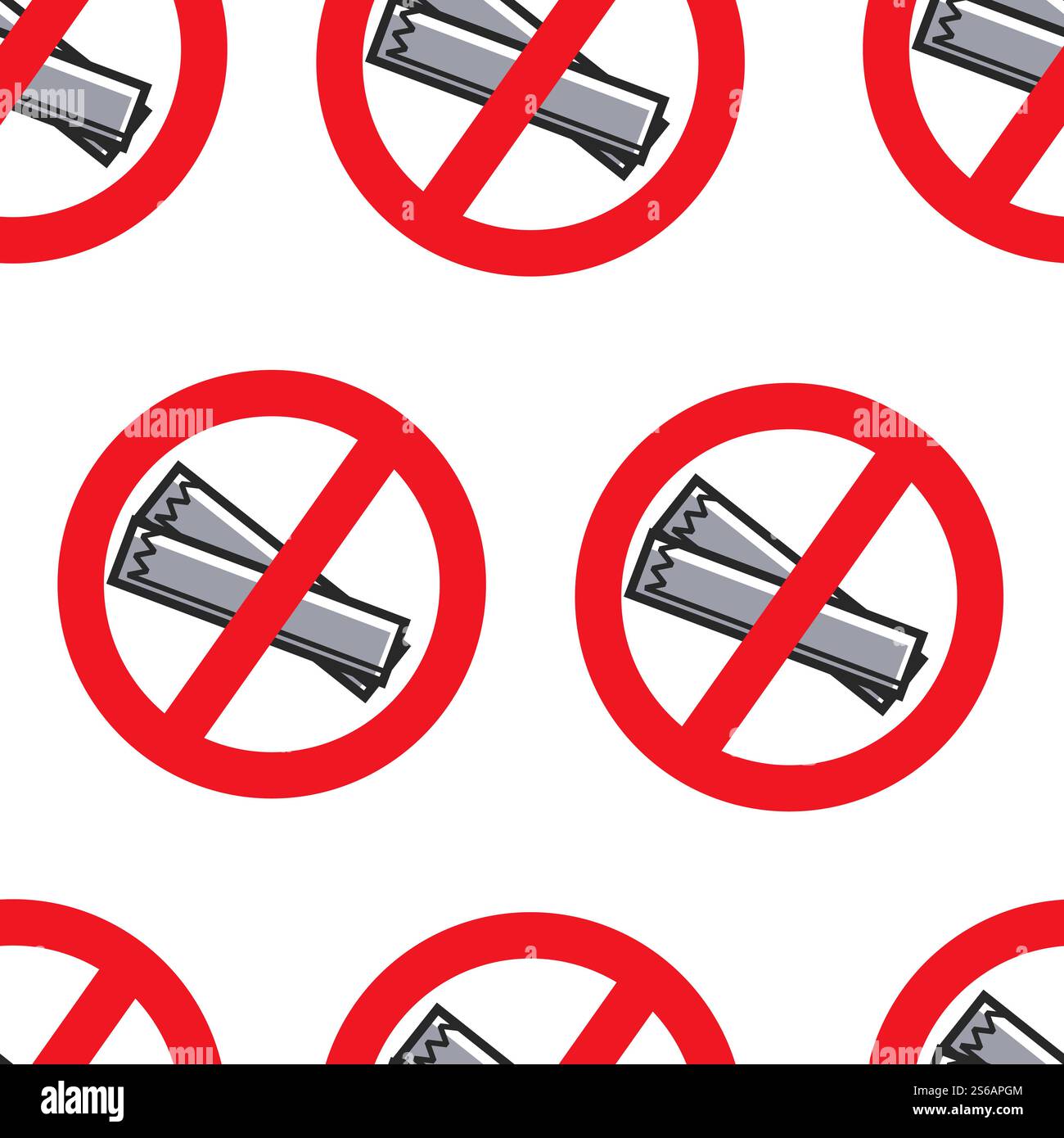 Crossed cigarettes no smoking sign forbidden Singapore rules seamless ...