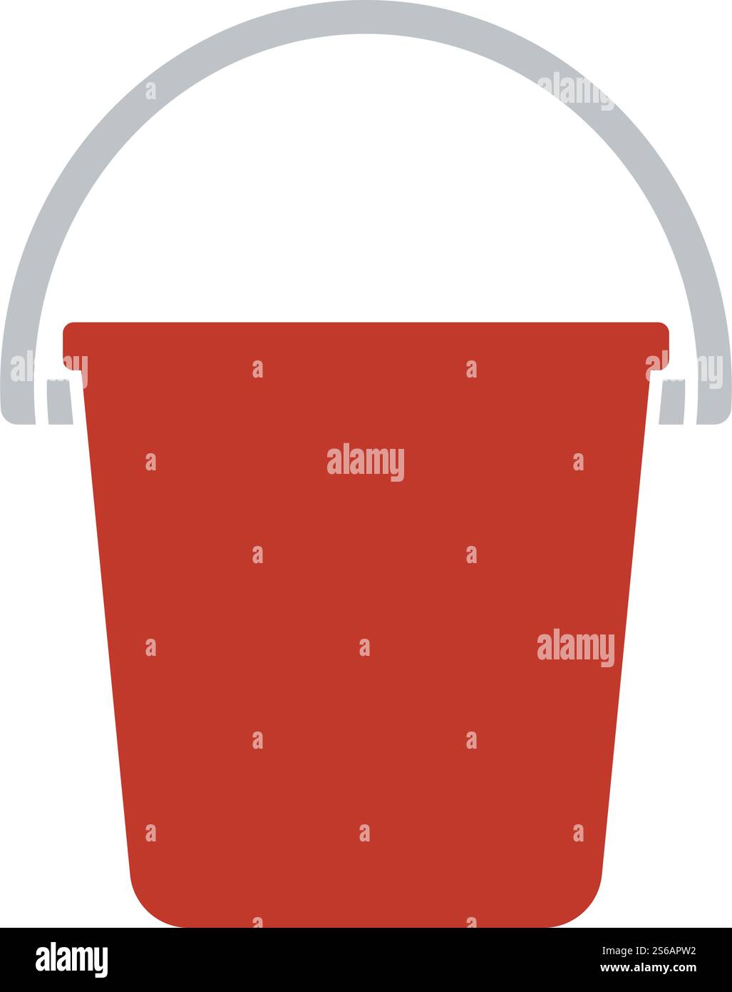 Icon Of Bucket. Outline With Color Fill Design. Vector Illustration ...