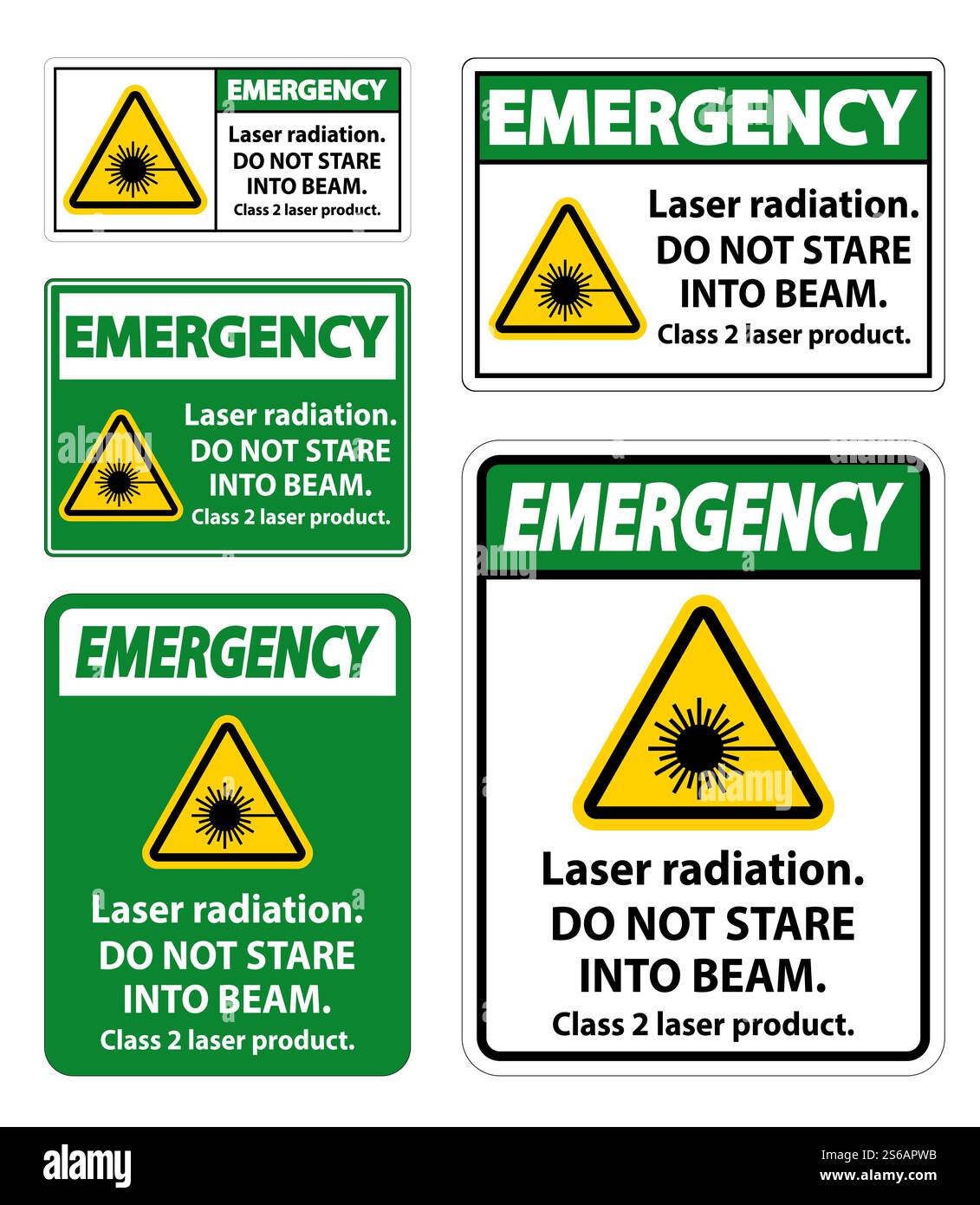 Emergency laser radiation Stock Vector Images - Alamy