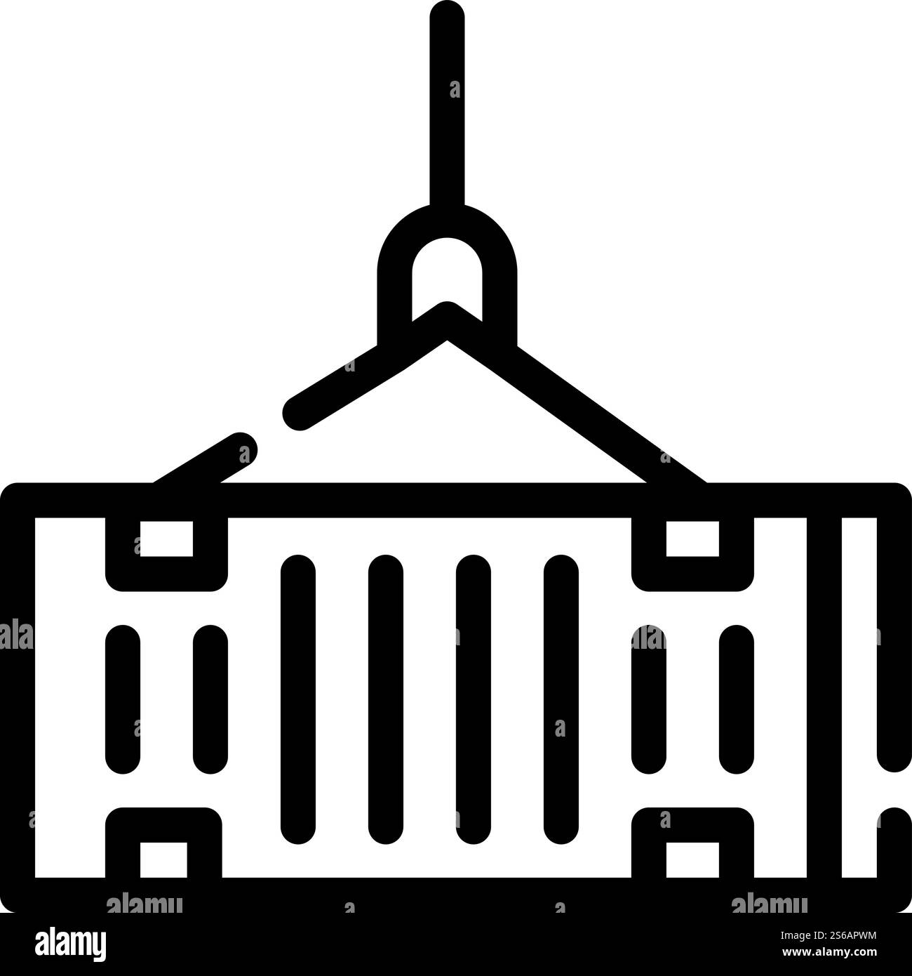 container logistics line icon vector. container logistics sign ...