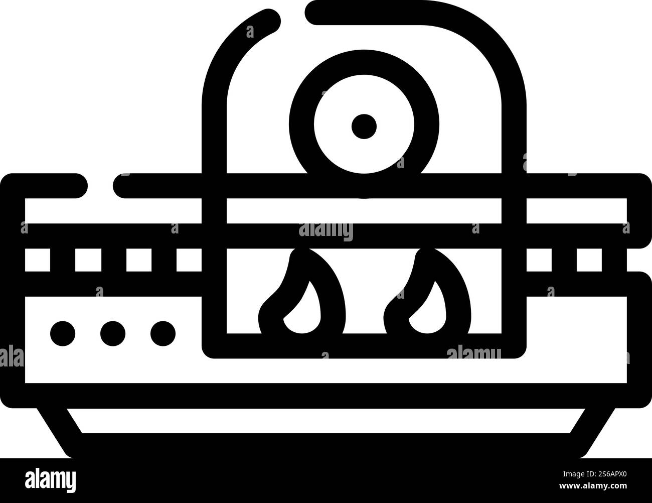 heat treatment line icon vector. heat treatment sign. isolated contour ...