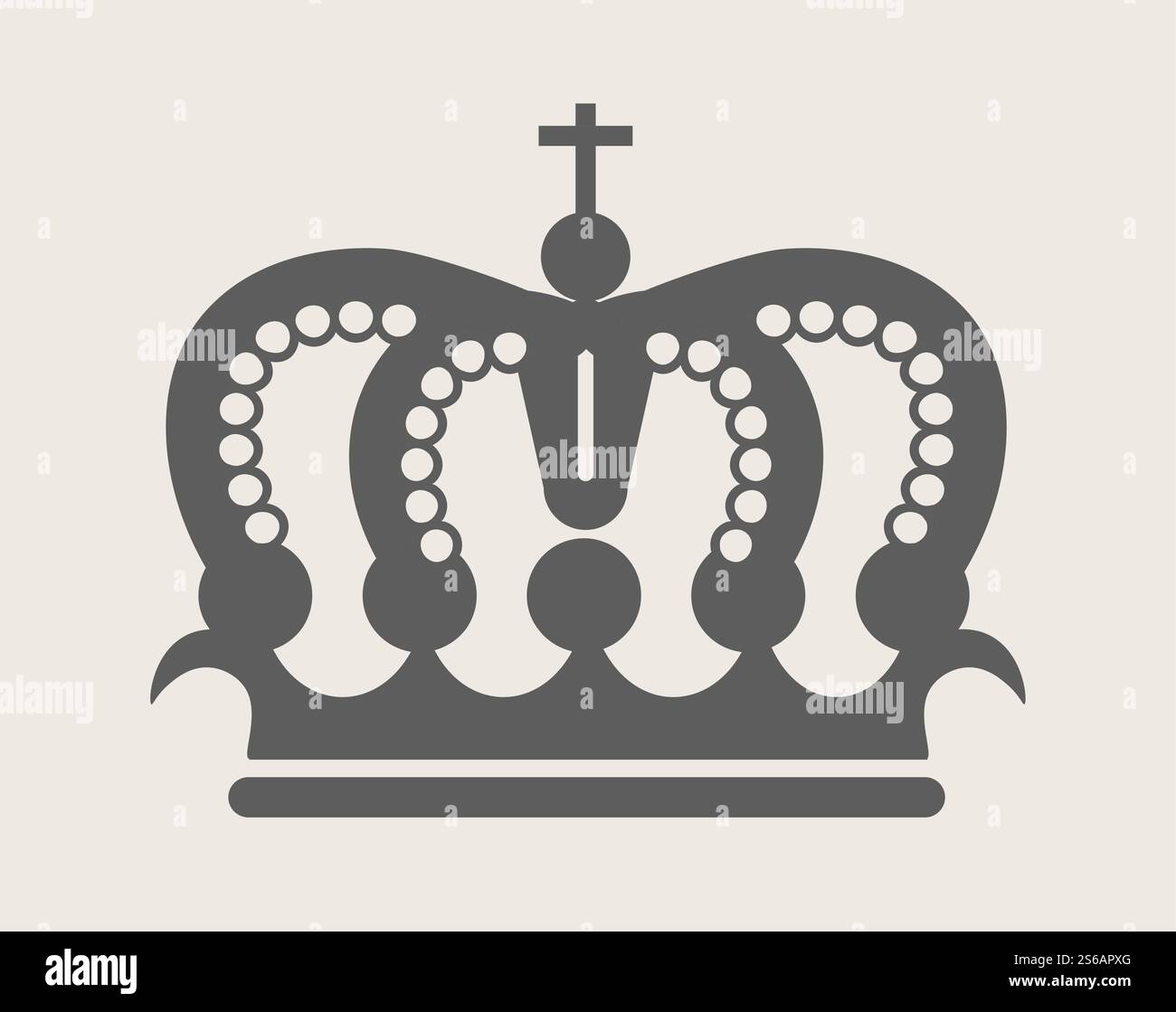 King or Queen crown royalty accessory or headdress vector power ...
