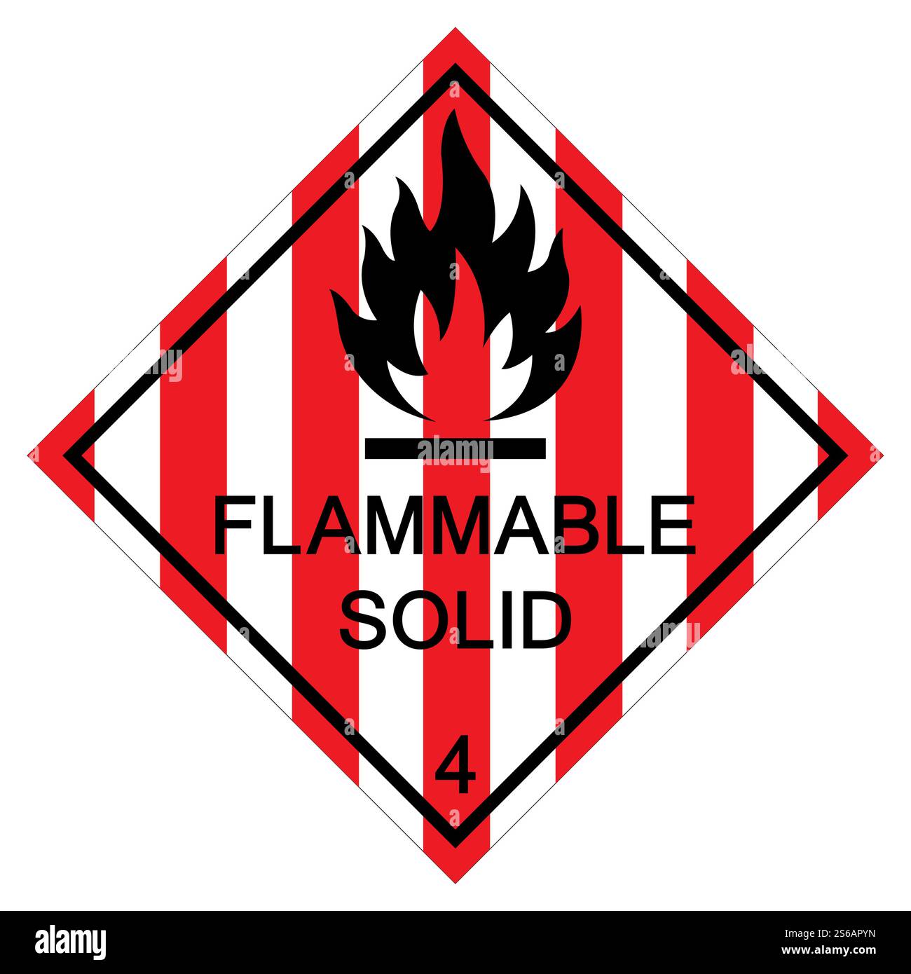 Flammable Solid Symbol Sign Isolate On White Background,Vector ...