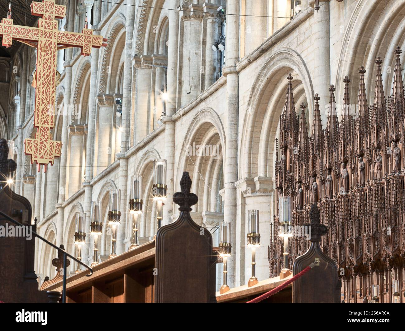 Hanging crucifix in Peterborough Cathedral, England Stock Photo - Alamy