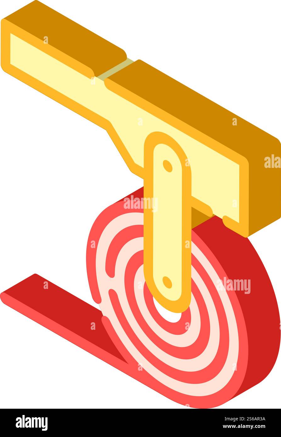 sheet metal roll isometric icon vector. sheet metal roll sign. isolated ...