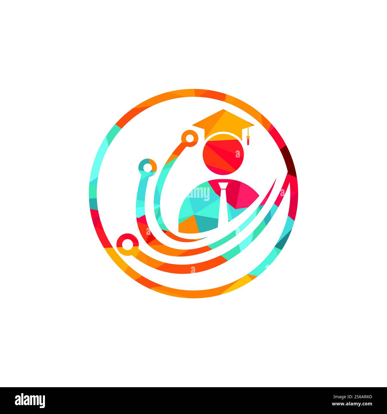 Education tech vector logo design. Digital school logo concept Stock ...