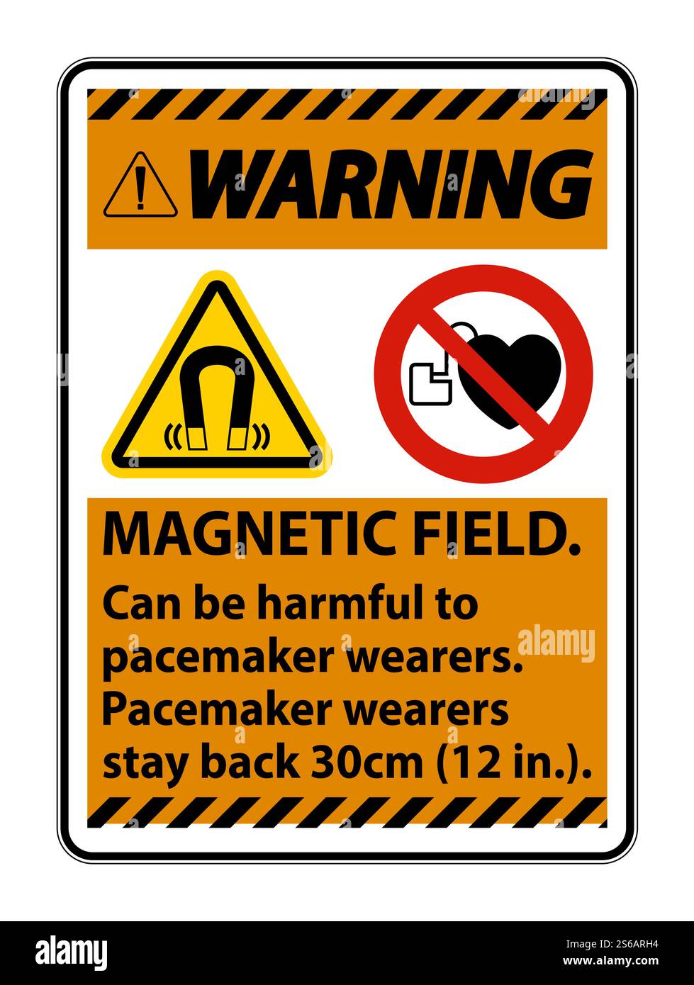 Warning Magnetic field can be harmful to pacemaker wearers.pacemaker ...