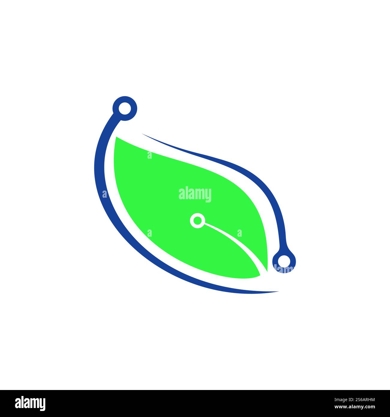 Digital leaves vector logo design. Fast Leaf technology logo concept ...