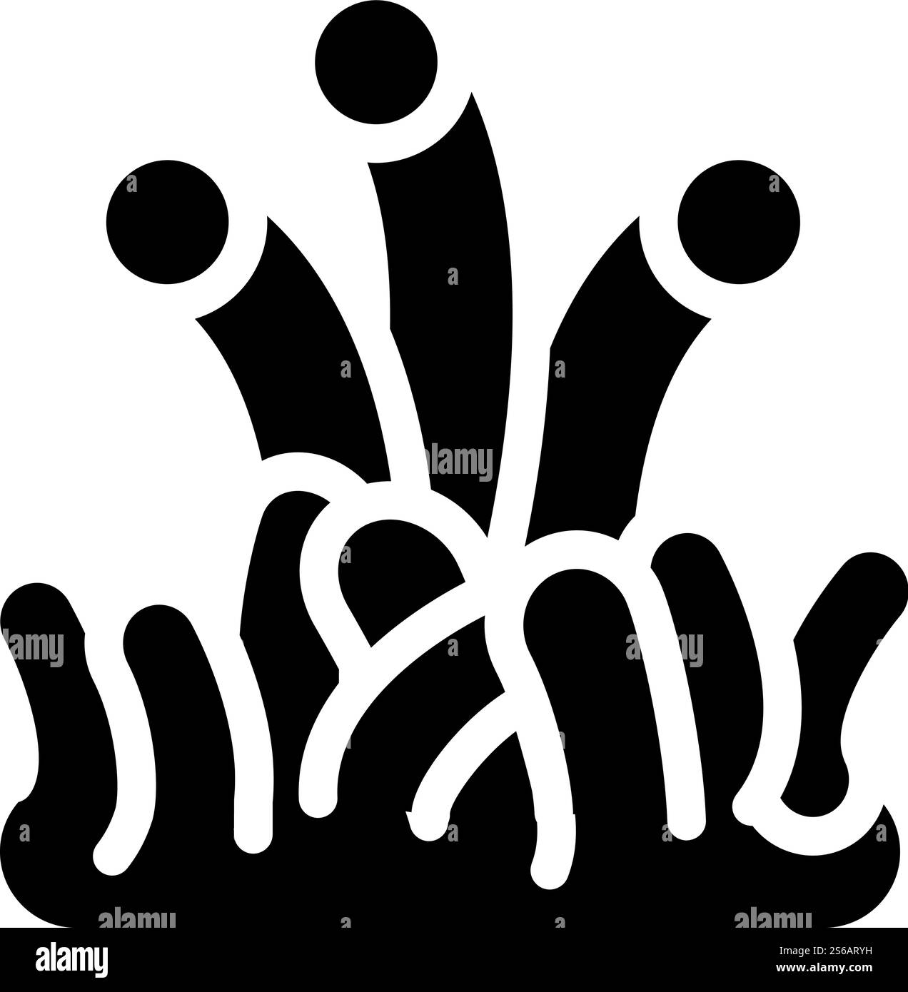column coral glyph icon vector. column coral sign. isolated contour ...