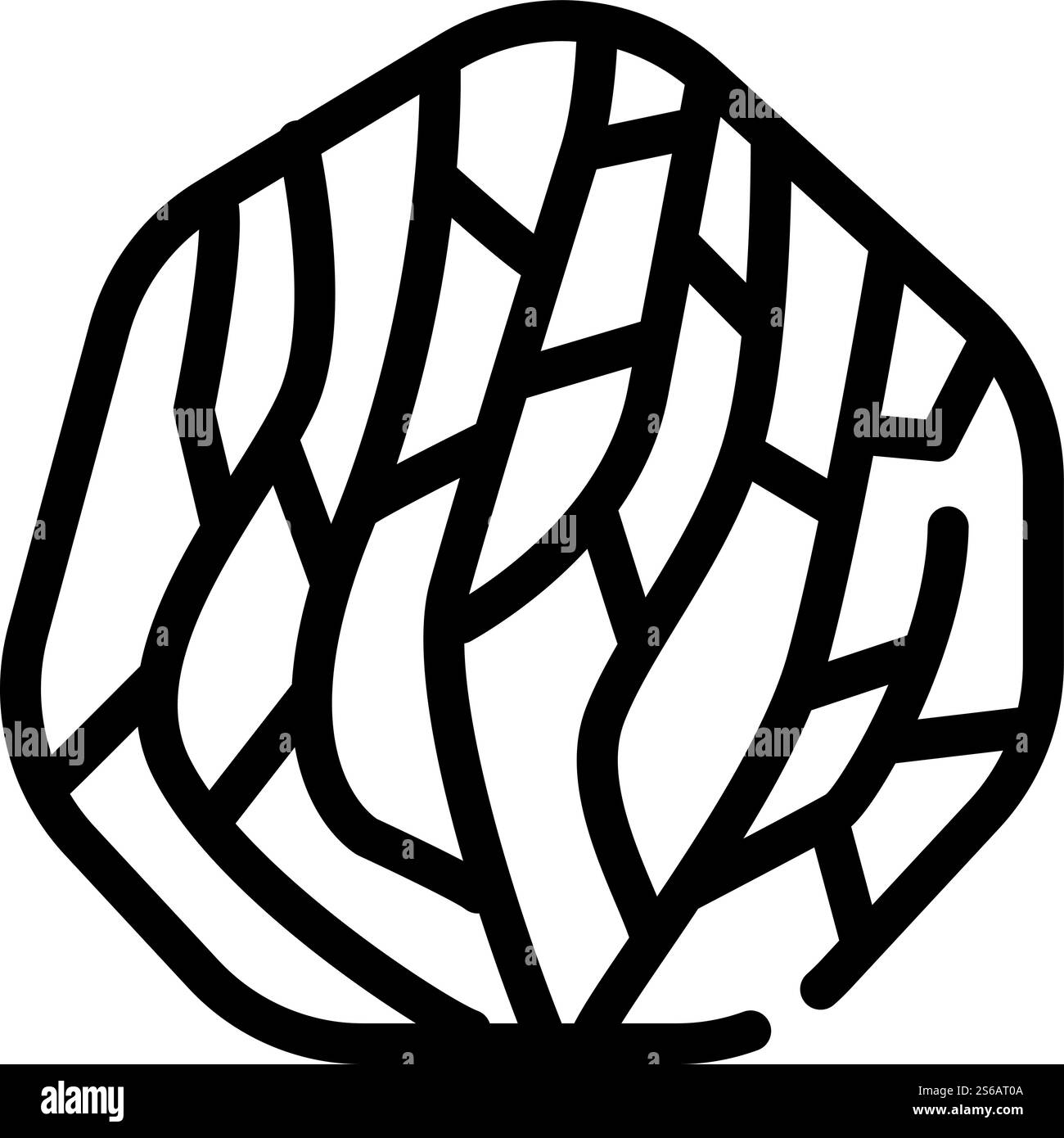 underwater coral line icon vector. underwater coral sign. isolated ...