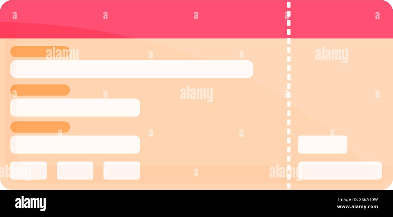 Railway ticket icon. Cartoon of railway ticket vector icon for web ...