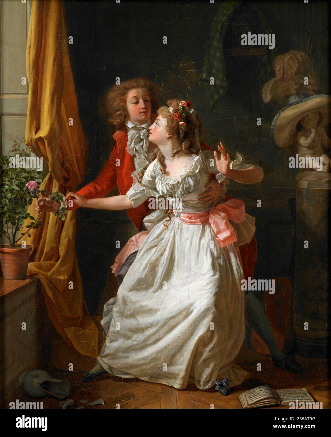The Poorly Defended Rose. Michel Garnier. 1789 Stock Photo - Alamy