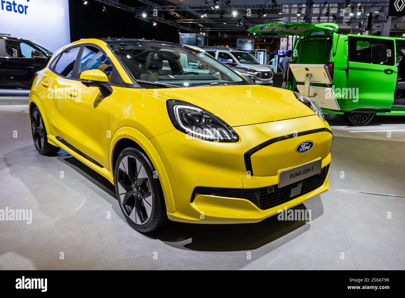 Ford Puma Gen-E (2025) electric SUV car at the Brussels Motor Show ...
