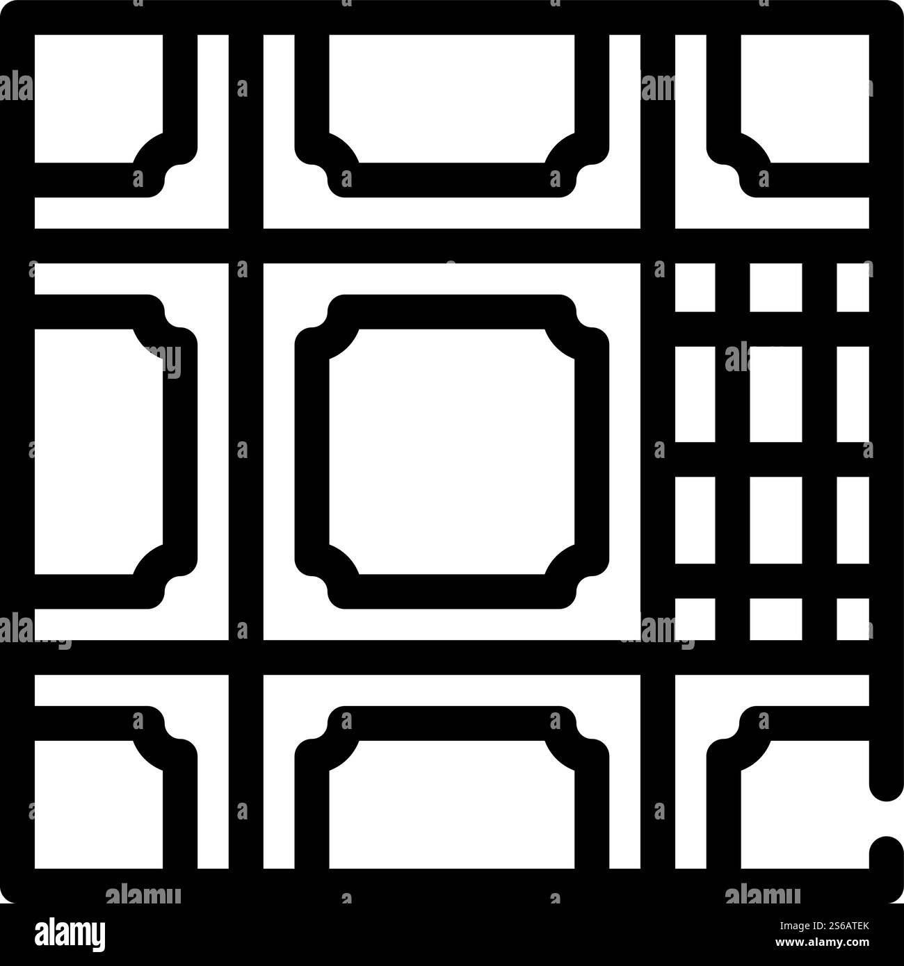 floor lay tiles line icon vector. floor lay tiles sign. isolated ...