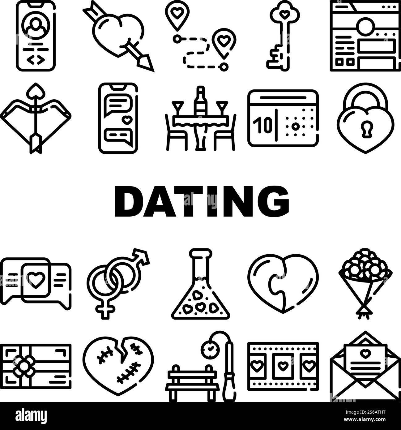 Romantic signs Black and White Stock Photos & Images - Alamy