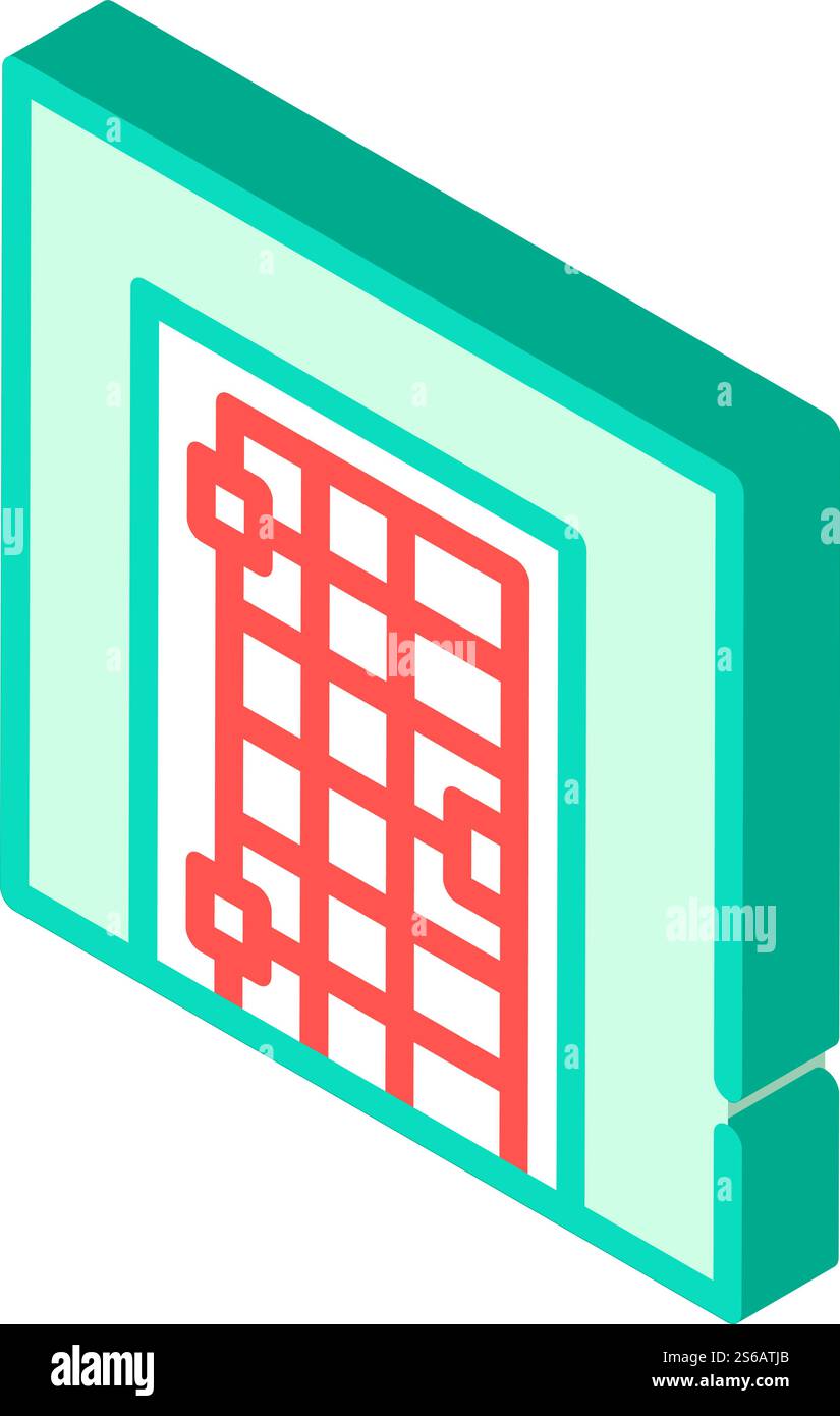 prison cell door isometric icon vector. prison cell door sign. isolated ...