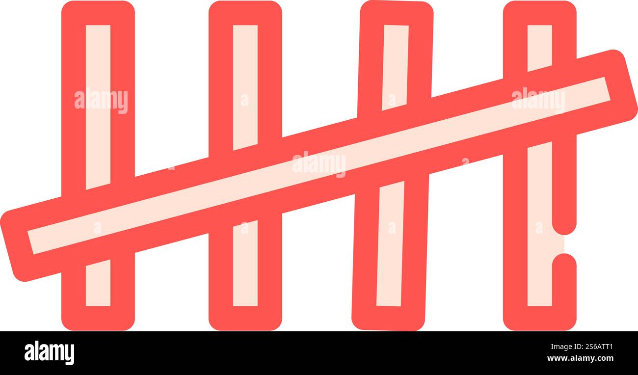 notches prisoner color icon vector. notches prisoner sign. isolated ...