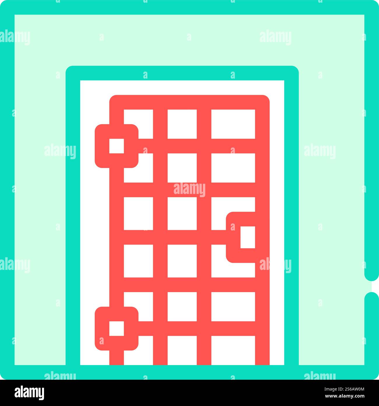 prison cell door color icon vector. prison cell door sign. isolated ...