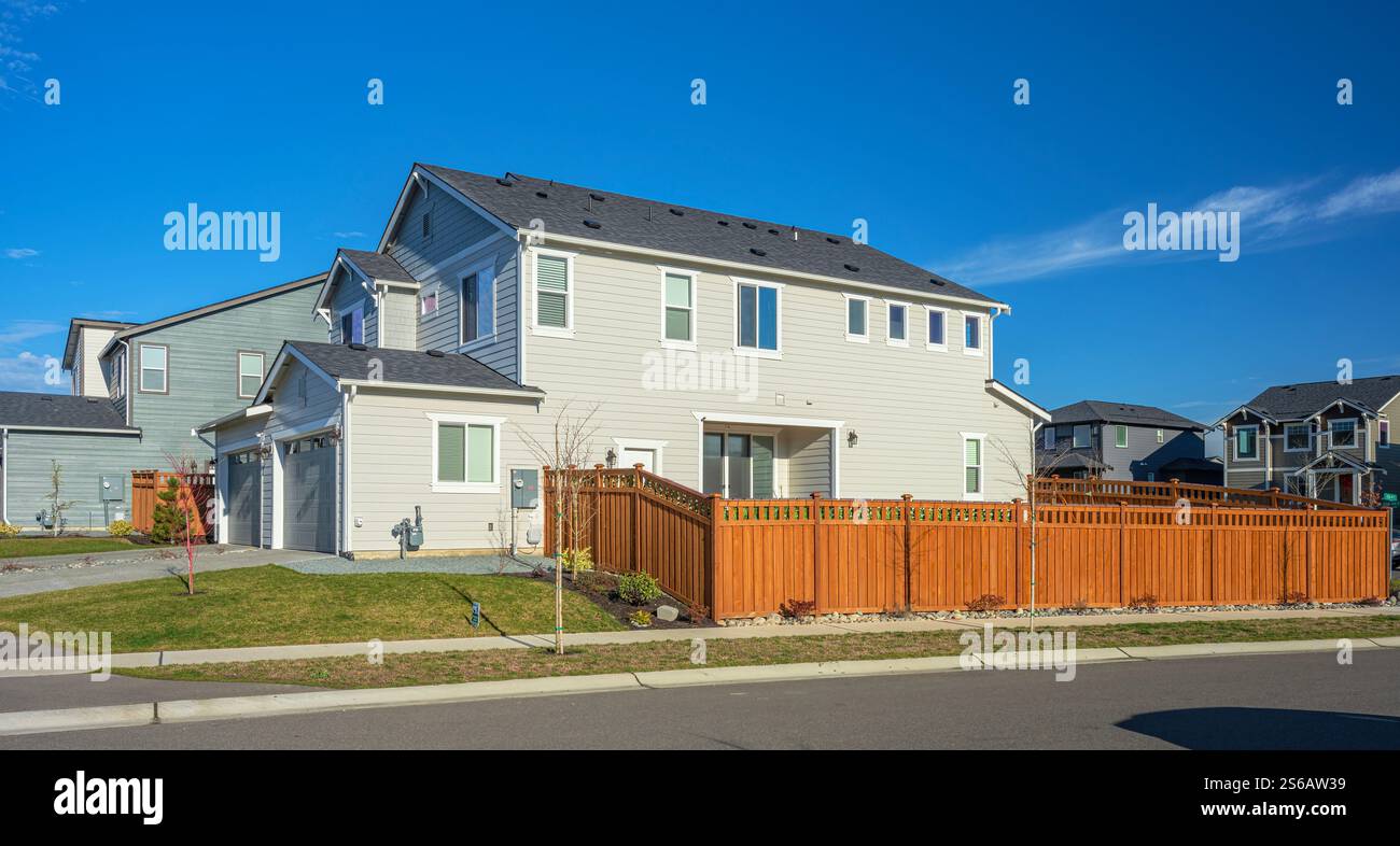 New family housing construction in Tehaleh Washington state Stock Photo ...