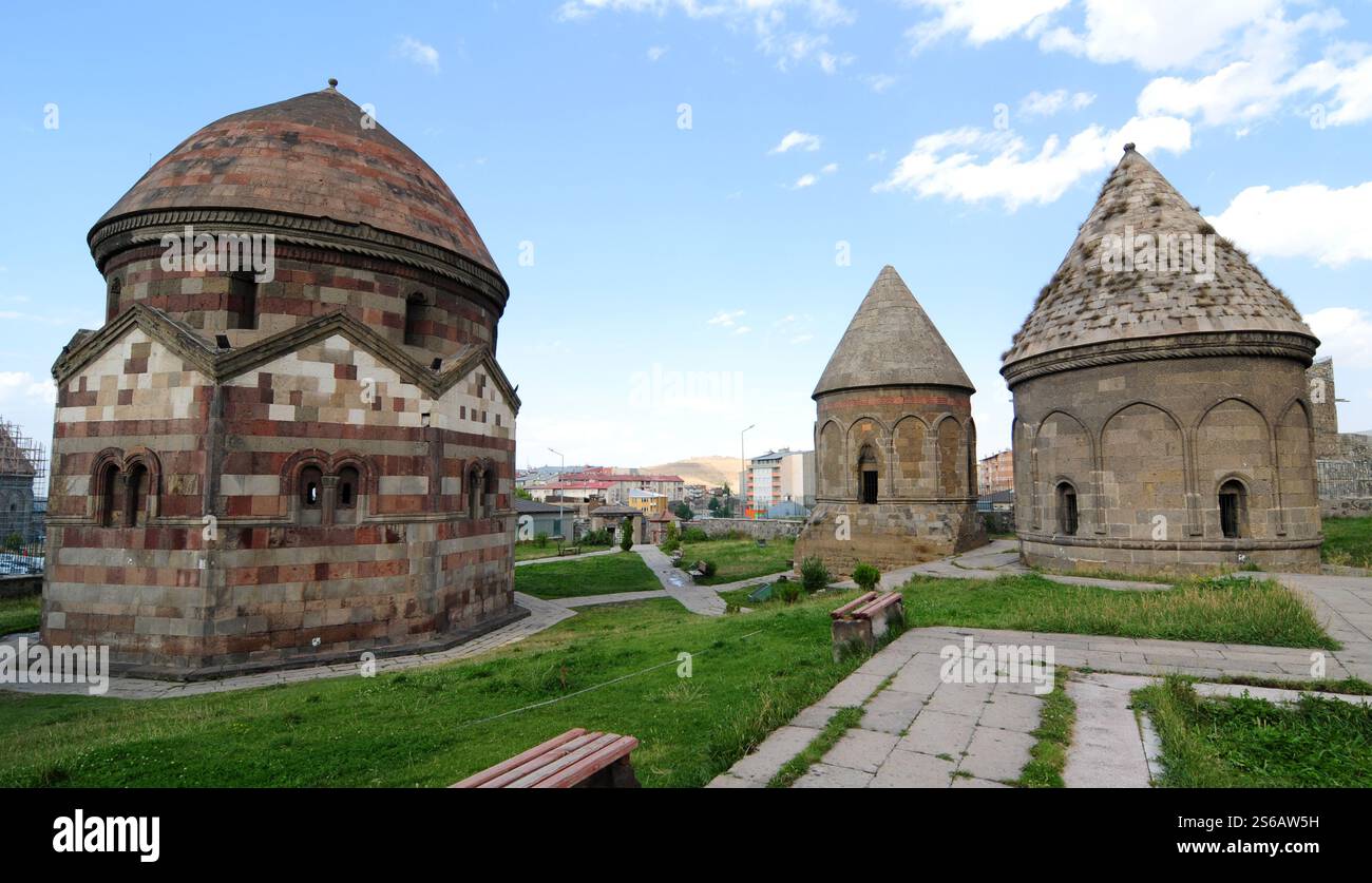 A view of the Three Tombs in Erzurum, Turkey Stock Photo - Alamy