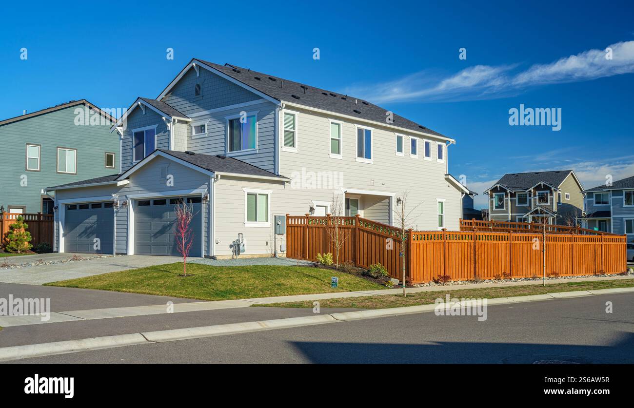 New family housing construction in Tehaleh Washington state Stock Photo ...