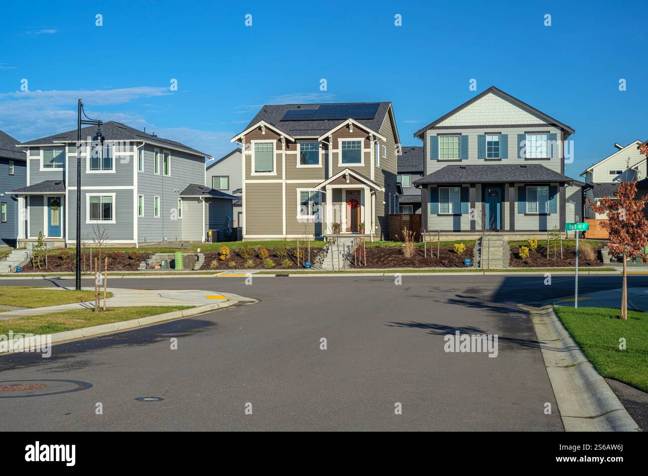 New family housing construction in Tehaleh Washington state Stock Photo ...