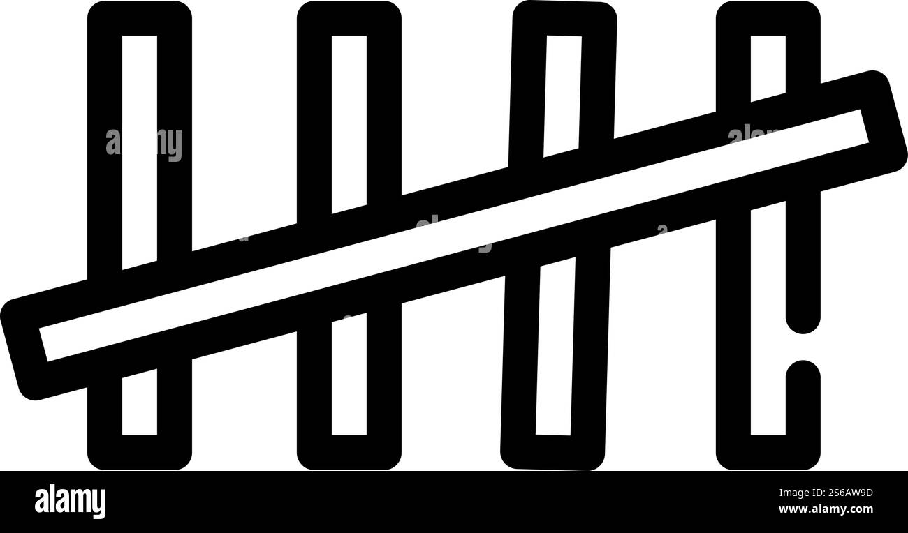 notches prisoner line icon vector. notches prisoner sign. isolated ...