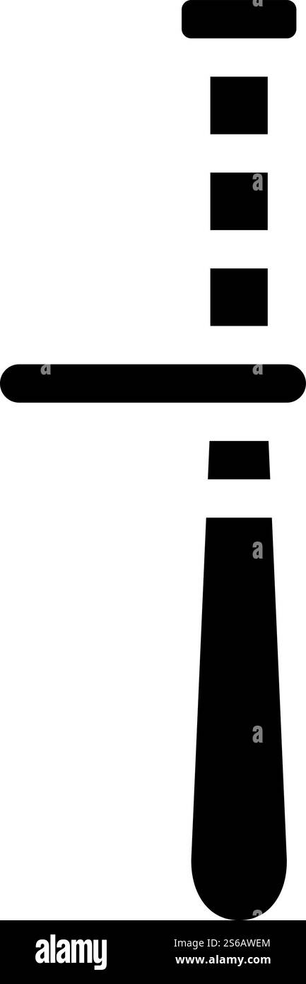 police baton glyph icon vector. police baton sign. isolated contour ...