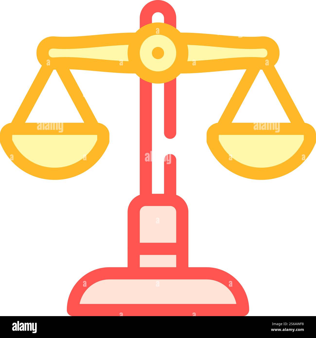 judicial scales color icon vector. judicial scales sign. isolated ...