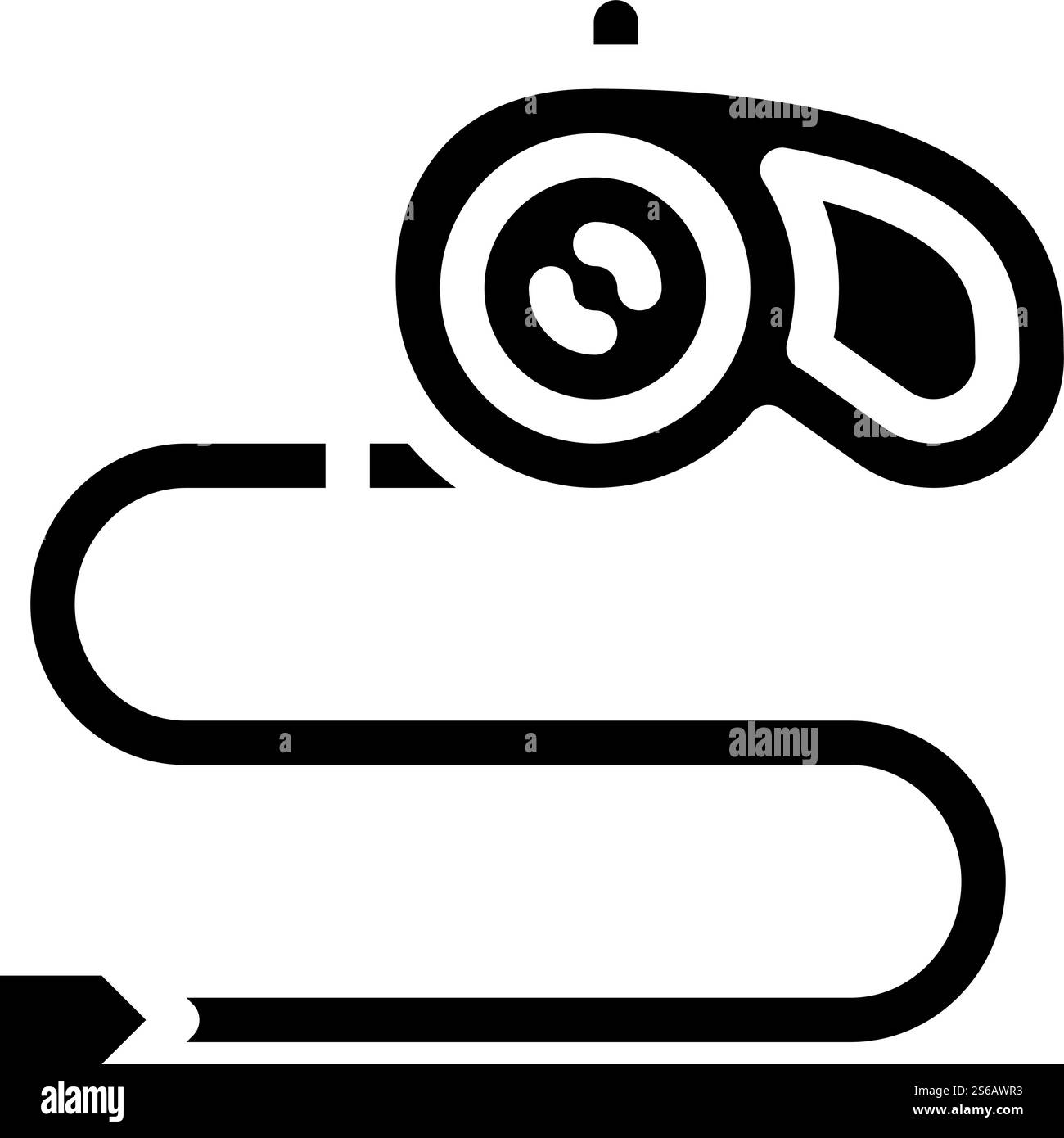 dog leash glyph icon vector. dog leash sign. isolated contour symbol ...
