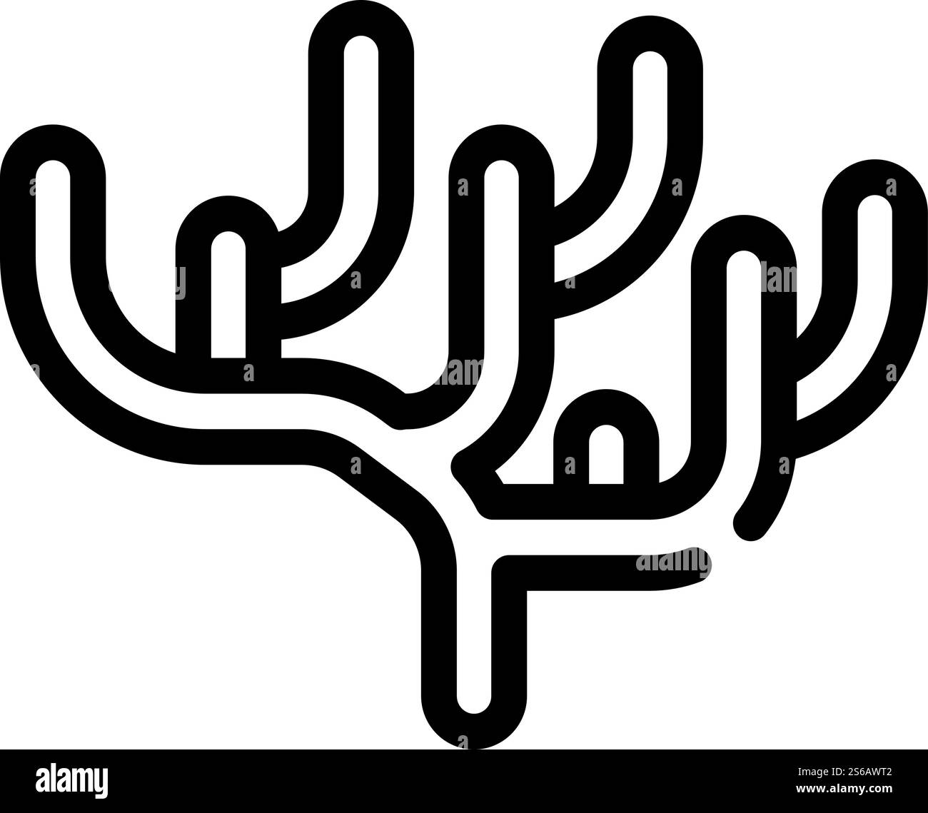 marine coral line icon vector. marine coral sign. isolated contour ...