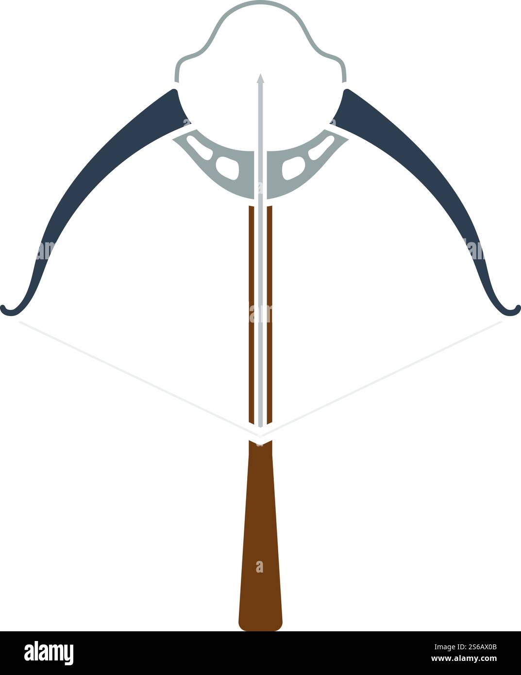 Icon Of Crossbow. Flat Color Design. Vector Illustration Stock Vector ...