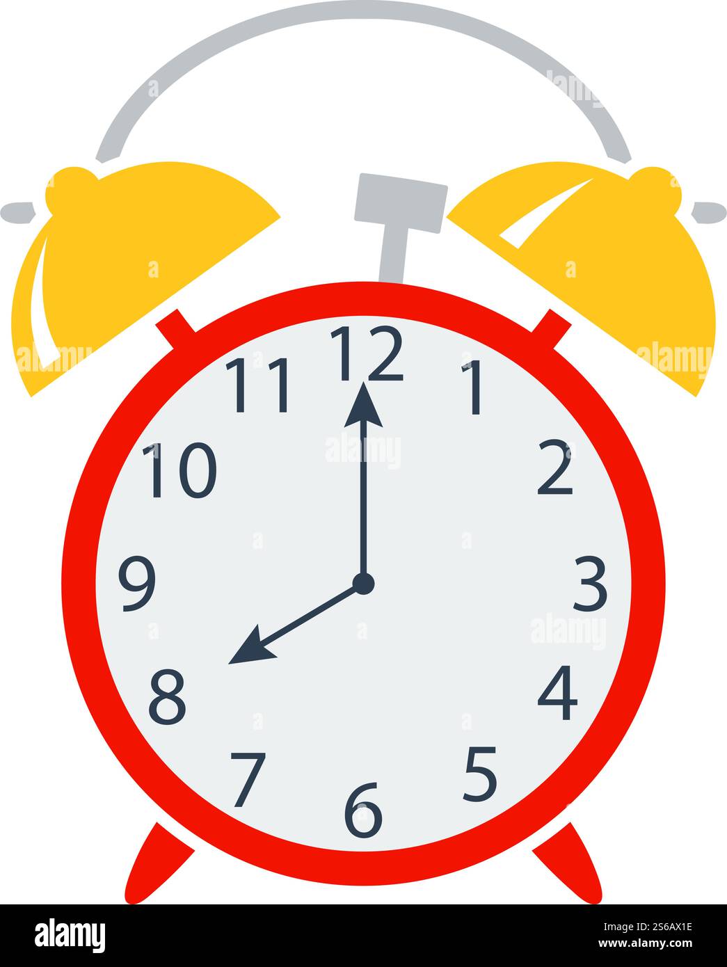 Icon Of Alarm Clock In Ui Colors. Flat Color Design. Vector ...