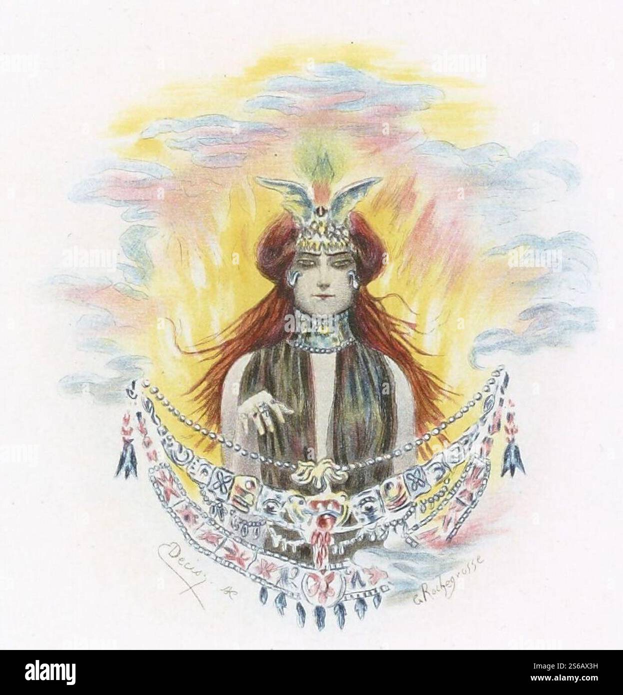 Georges Rochegrosse Le poison des pierreries pdg Stock Photo - Alamy