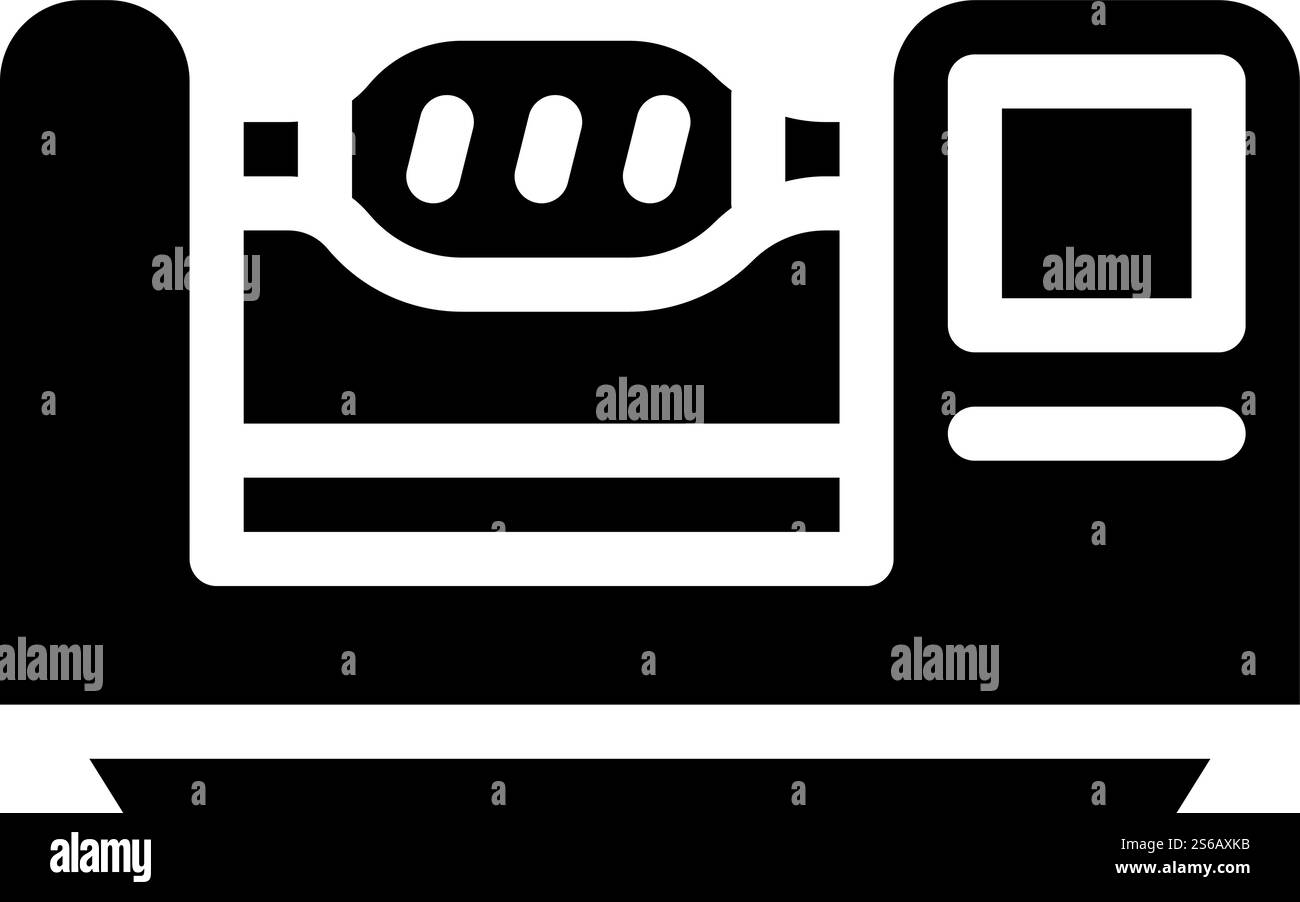 lathe equipment glyph icon vector. lathe equipment sign. isolated ...