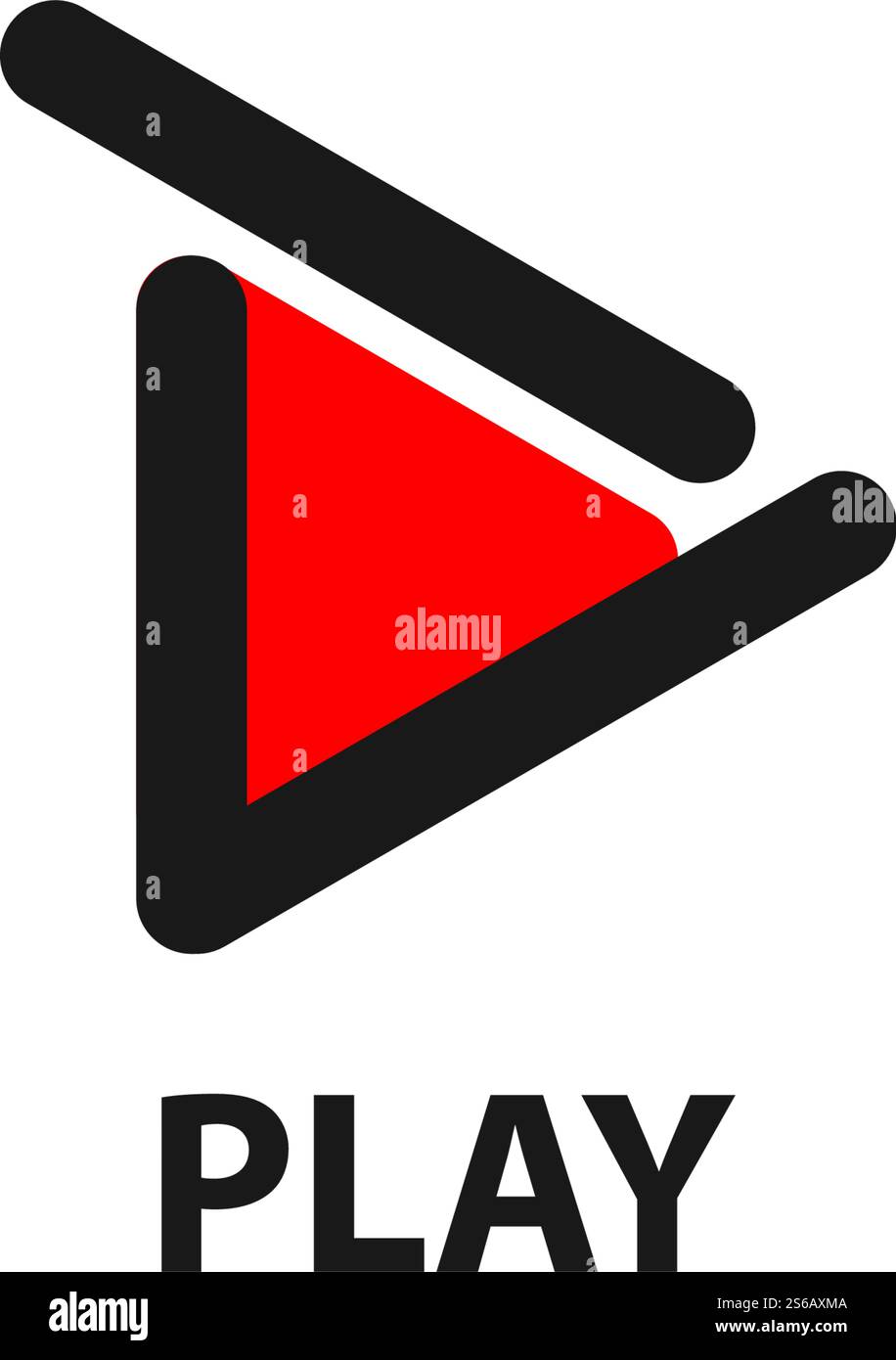 Play button Vector illustration template Stock Vector Image & Art - Alamy